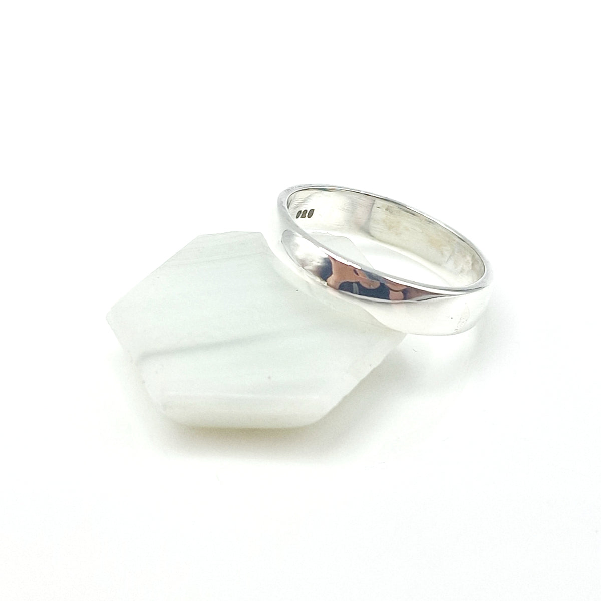 Silver x Minimalism Rounded - Plain Silver Band - 925 Silver - Silver ...