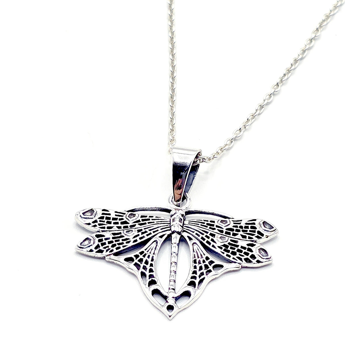 Metamorphosis Moth Pendant & Chain - 925 Silver – Luna Mars Living